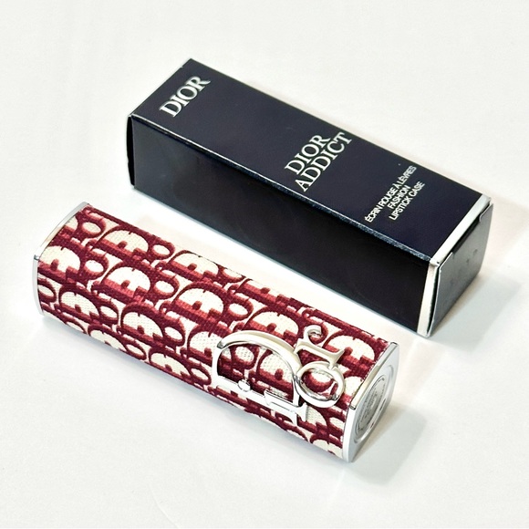 Dior | Makeup | Dior Addict Lipstick Case In Burgundy Oblique Momogram ...